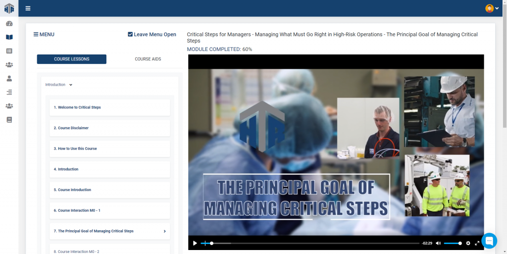 Critical Steps™ – Risk-based Training